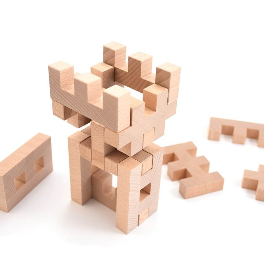 Wooden folding blocks by wood&dots